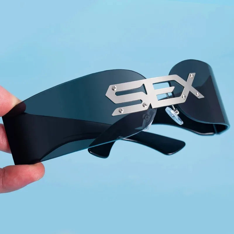 Eclipse Visor – Futuristic Multi-Design Unisex Mirrored Sunglasses ...
