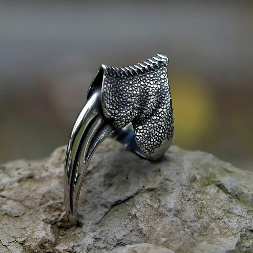 Emperor's Talon - Dragon Claw Ring Big Silver Gothic Stainless Steel ...