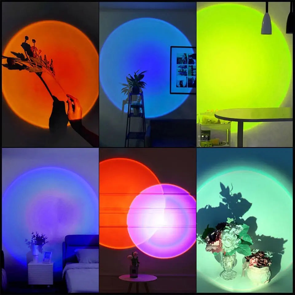 USB Sunset Projection Lamp - Shop Sunset Lamp Under 30 Tiktok RGB Lamp ...